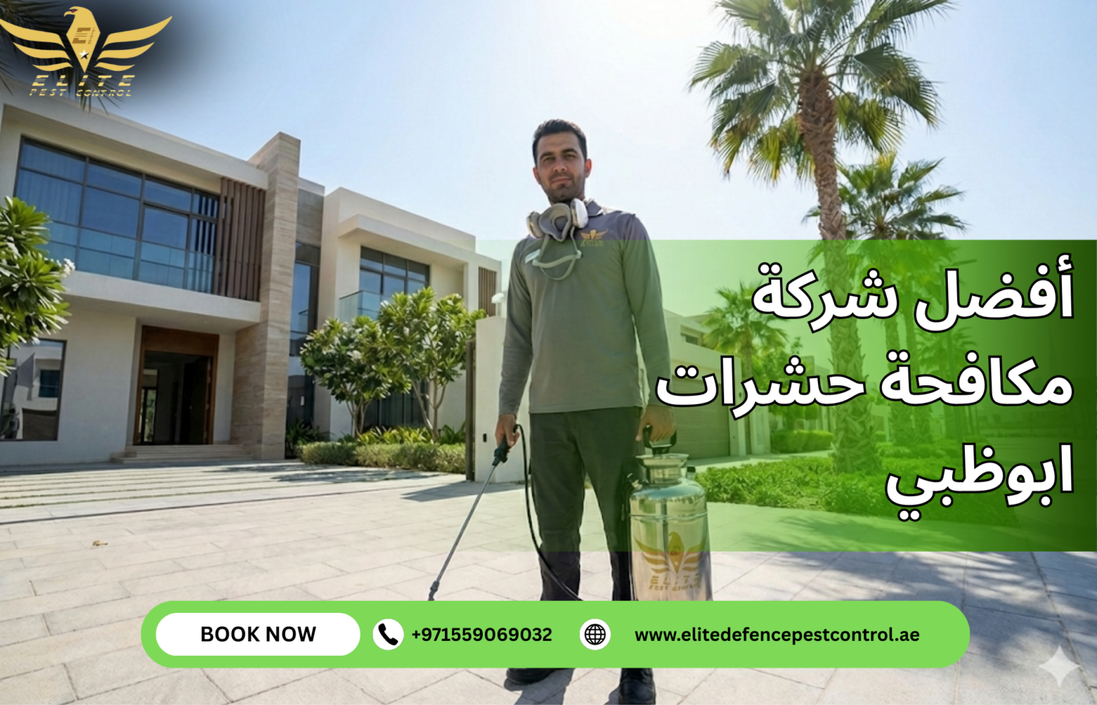 أفضل شركة مكافحة حشرات ابوظبي | معتمدة من تدوير | مبيدات آمنة %100